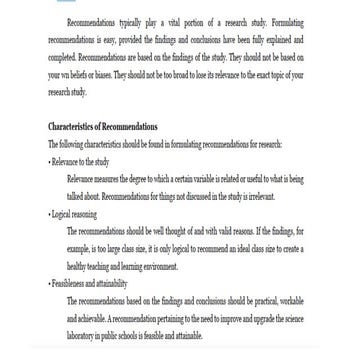 recommendation conclusion in writing a research pptx | PPT