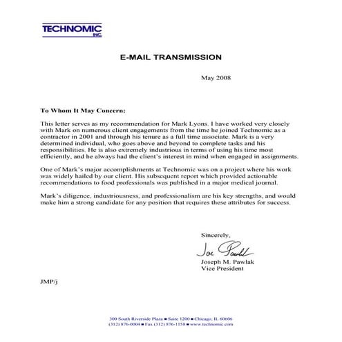 Front desk reference letter | DOC