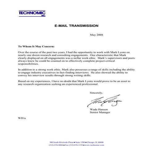 Front desk reference letter | DOC