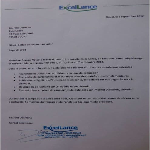 Recommendation letter | DOCX