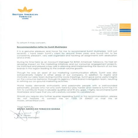 Recommendation Letter Sumit Mukherjee | PDF