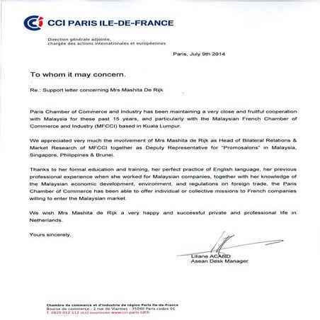 Recommendation letter ccip | PDF