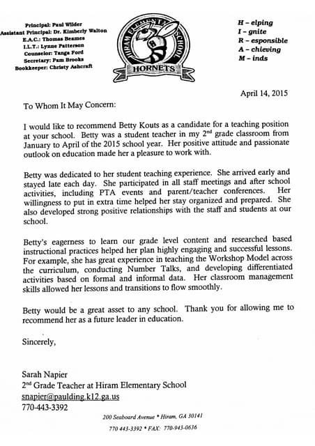 Letter of Recommendation María josé | PDF