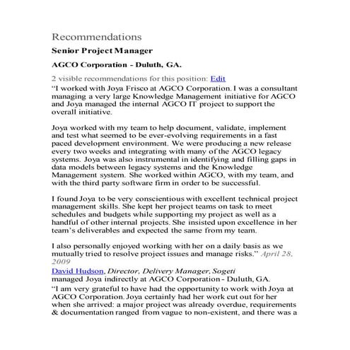 Recommendations | DOCX