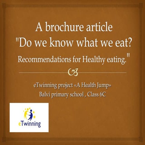 Recommendations for healthy eating | PPT