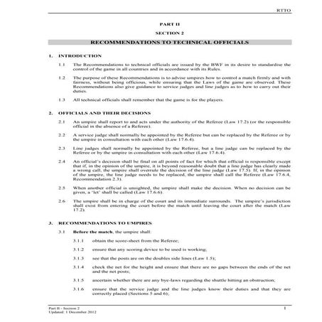 Recommendations to technical_officials | PDF