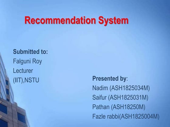 Recommender Systems in E-Commerce | PPT | Computing | Technology ...