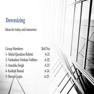 Downsizing in an Organization | PPTX