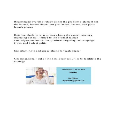 Recommend overall strategy as per the problem statement for th.docx