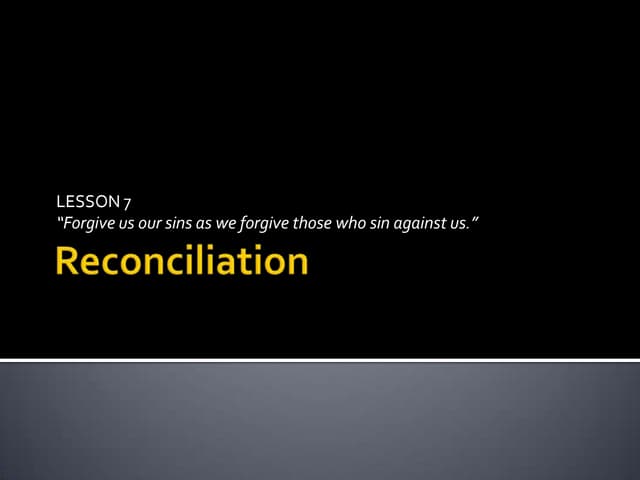 Sacrament of Reconciliation | PPTX