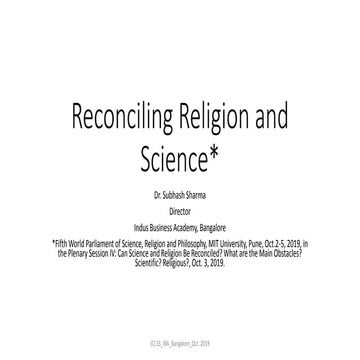 Reconciling Religion and Science | PPT