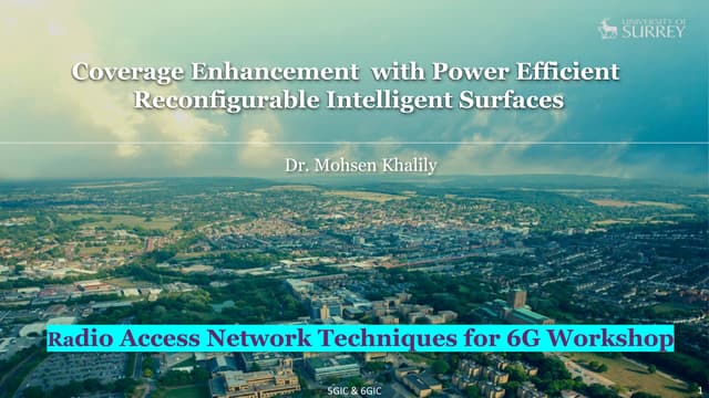 Reconfigurable Intelligent Surfaces Ppt Pdf Computer Networking