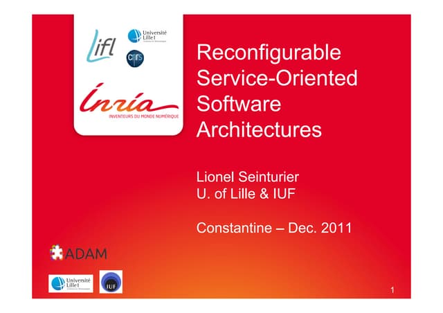 Reconfigurable Service-Oriented Architectures | PPT Reconfigurable Service-Oriented Architectures | PPT