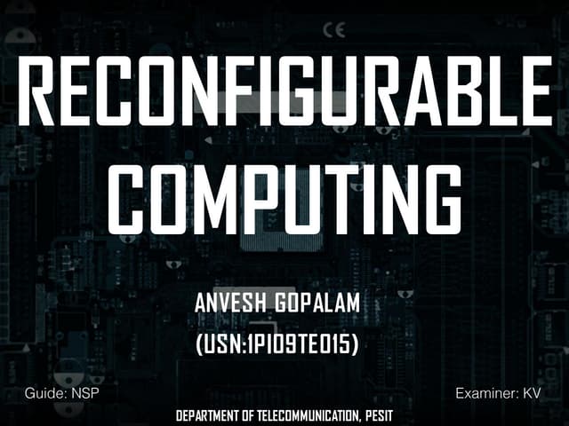 Reconfigurable Computing Pdf Computing Technology And Computing
