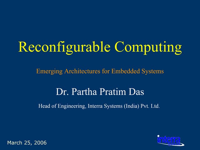 Reconfigurable Computing Ppt