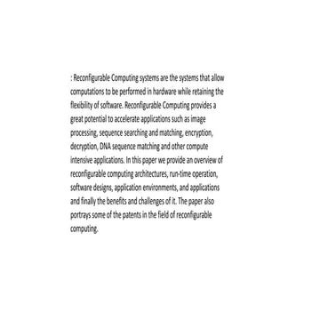 Reconfigurable Computing A brief Review.pptx