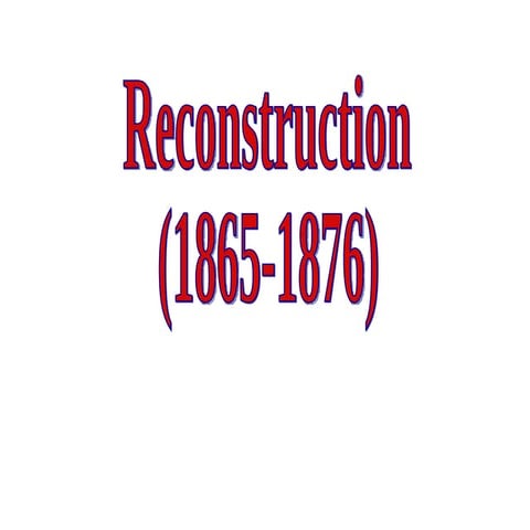 Reconstruction | PPT