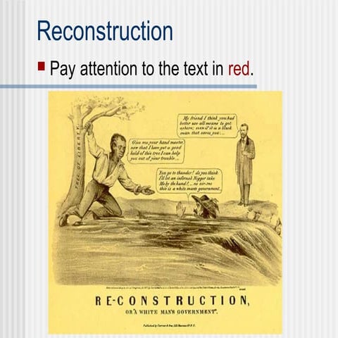 Reconstruction | PPT | Political Issues & policy | Politics