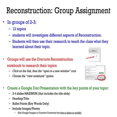 Reconstruction: Group Activity | PPT