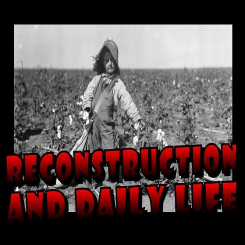 The End Of Reconstruction | PPT