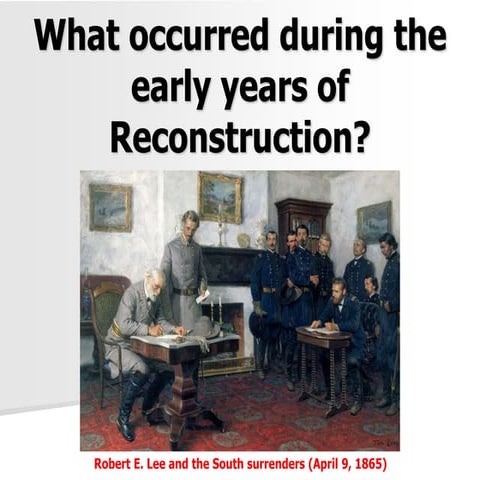 Reconstruction Early Years and Reconstruction Amendments.ppt