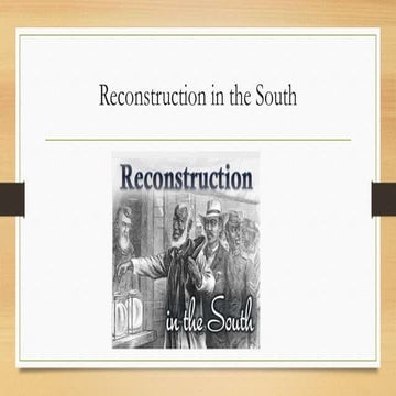 Reconstruction in the south | PPT