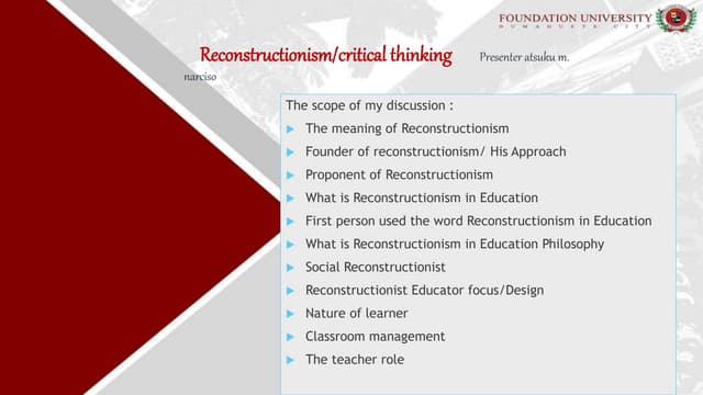 Social Reconstructionism in Education .pptx