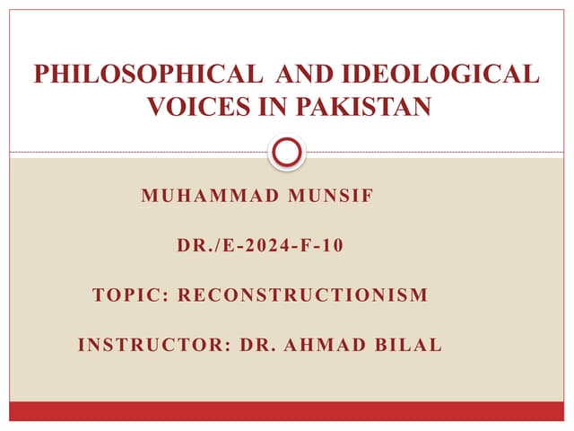 Reconstructionism | PPTX