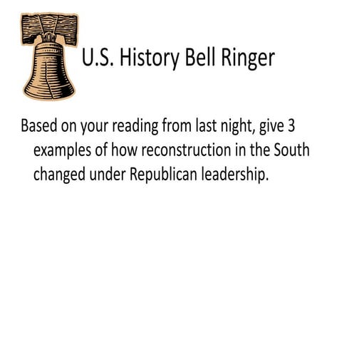 Reconstruction lesson 4 congress | PPTX