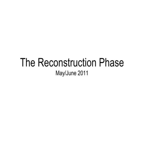 Reconstruction phase | PPT