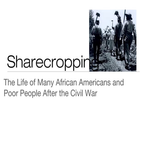 Reconstruction unit lesson 3 - sharecropping - power point | PPT