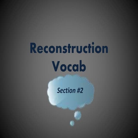 Ch. 12- Reconstruction section #1 | PPT