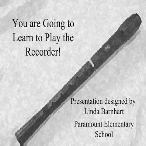 Recorder lesson | PPT