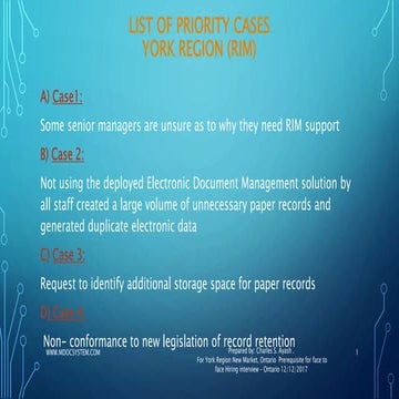 Record information management Project Plan | PPT