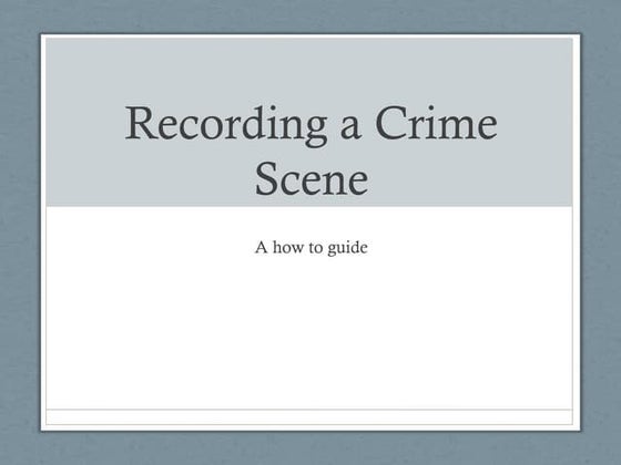 Crime scene sketching basics | PPT | 3-D Graphics | Computer Software ...