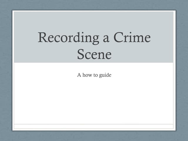 Crime Scene Documentation_Sketching | PDF