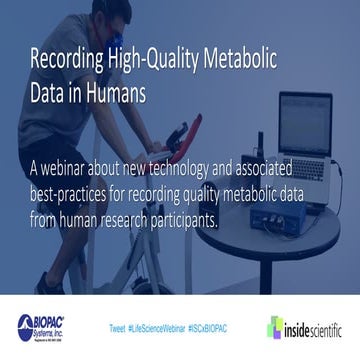 Recording High-Quality Metabolic Data in Humans | PDF