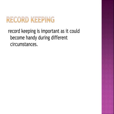 Record keeping.pptx In hospital setups details | PPTX