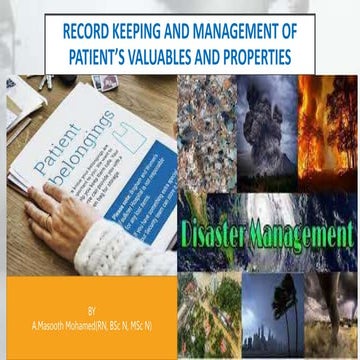 RECORD KEEPING AND MANAGEMENT OF PATIENT’S VALUABLES AND.pptx