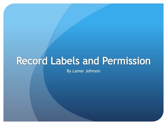 Job roles within record labels | PDF