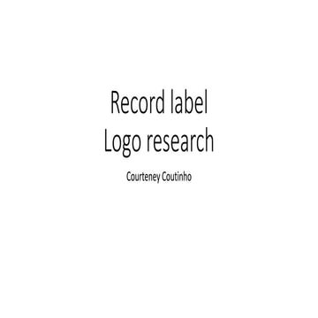Record label research | PPT
