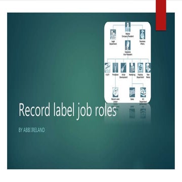 Record label job roles | PPT