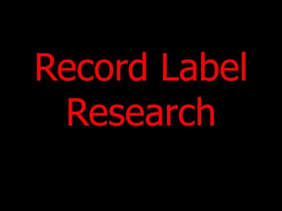 Record label case study | PPT