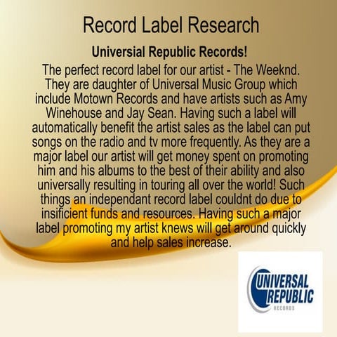 Record label research | PPT