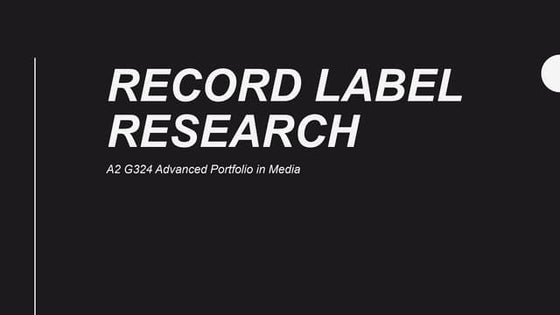 Music labels research | PDF
