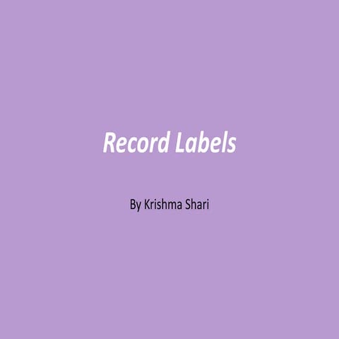 Record labels | PPTX