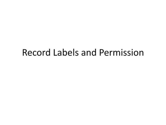 Folk Record Labels Research | PPT
