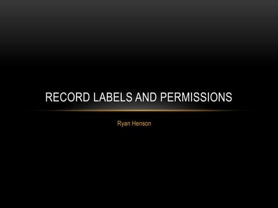 Record labels | PPT