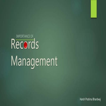 Records Management | PPTX