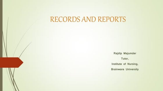 Records and reports | PDF